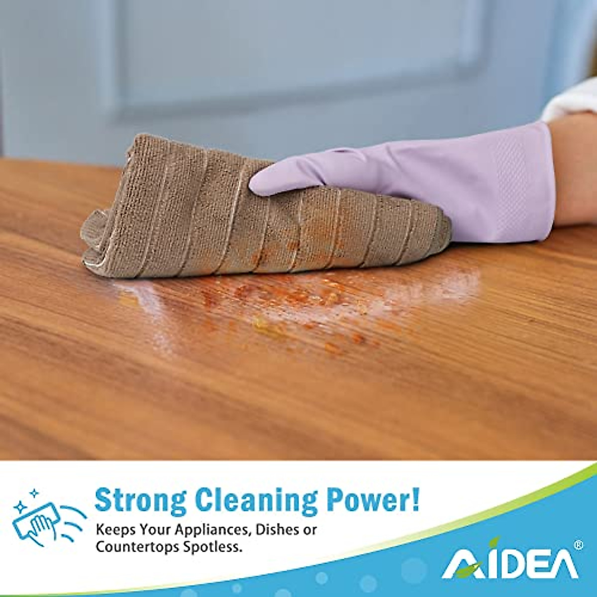 AIDEA Microfiber Kitchen Towels-8 Pack, 18"x26", Super Absorbent, Multi-Purpose Dish Towels for Home, Kitchen-Brown