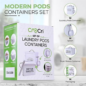 Laundry Soap Container and Dryer Sheet Container for Laundry Room Organization and Storage, Farmhouse Laundry Room Decor, Laundry Containers, Laundry Detergent Container, Laundry Powder Container