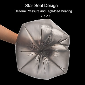 Small Trash Bag, 2 to 2.6 Gallon / 10 Liter Dark Gray Garbage Bags, 100 Count