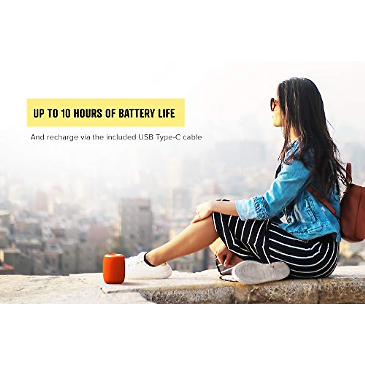 Creative Muvo Play Portable Bluetooth 5.0 Speaker, IPX7 Waterproof for Outdoors, Up to 10 Hours of Battery Life, with Siri and Google Assistant (Black)