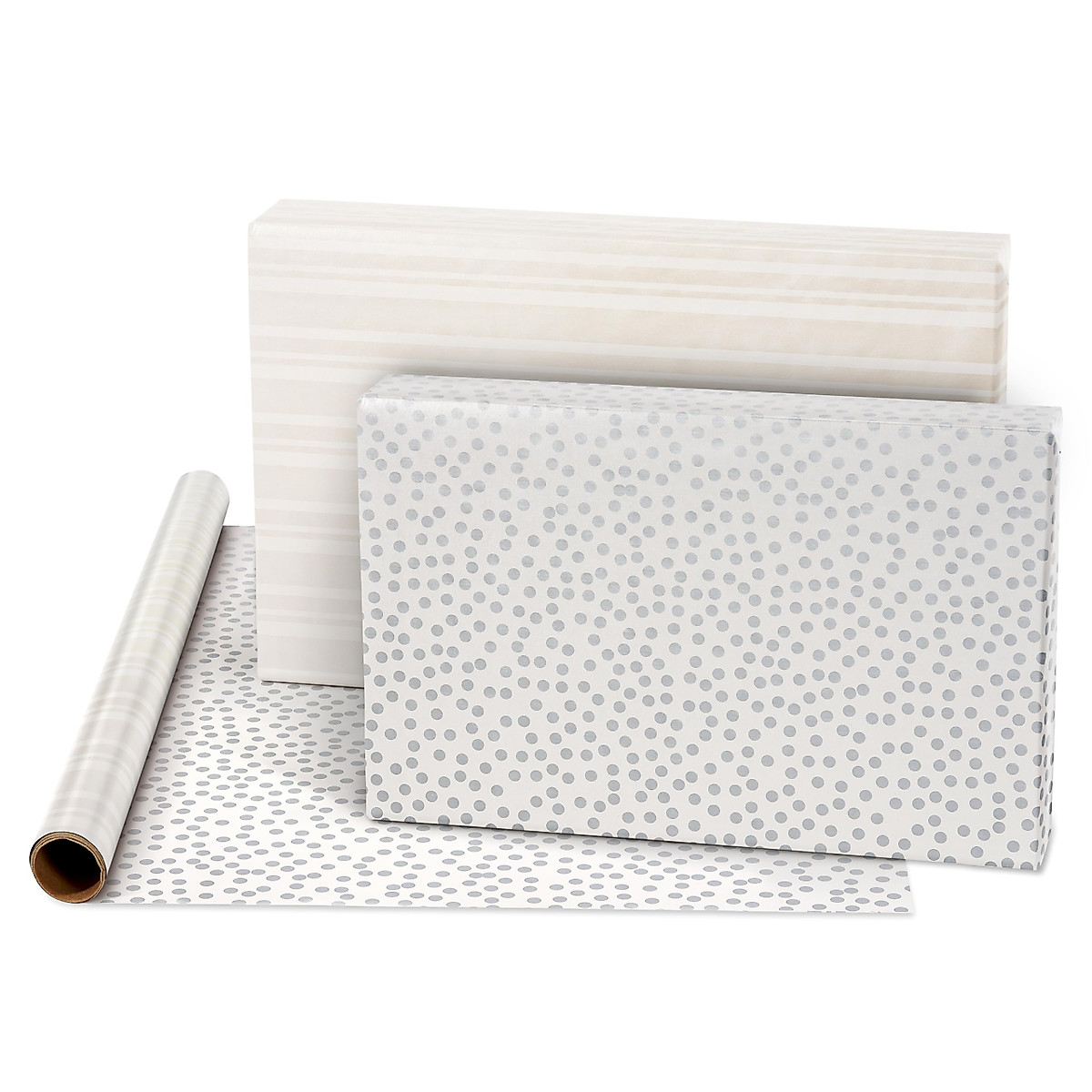 American Greetings Reversible Wedding Wrapping Paper, Bridal Designs (4 Rolls, 120 sq. ft.)