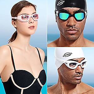 Robee Swimming Goggles, Adult Polarized Swim Goggles for Men Women Youth, Water Pool Glasses