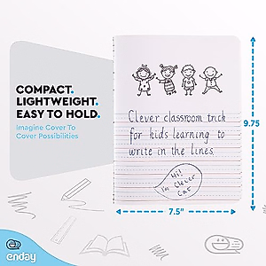 Enday Primary Journal Grades K-2, Primary Writing Journal, Half Page Ruled Primary Journal Composition Notebook for Kids, 100 Sheets kids Notebook, in Pink, Green, Red (6 Pack)