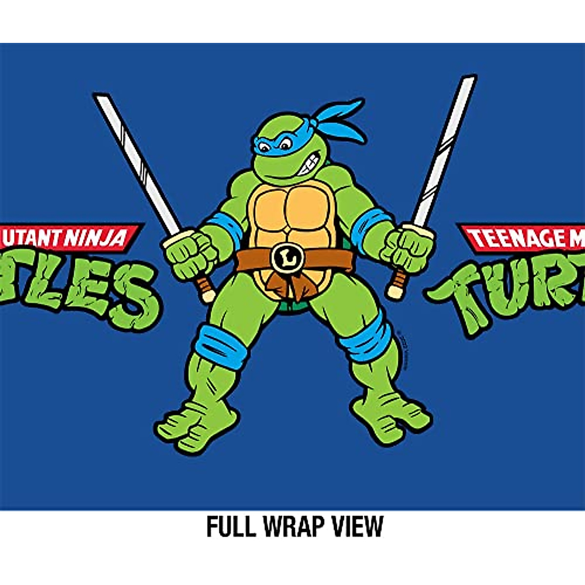 Teenage Mutant Ninja Turtles TMNT OFFICIAL Leo And Logo 24 oz Insulated Canteen Water Bottle, Leak Resistant, Vacuum Insulated Stainless Steel with Loop Cap