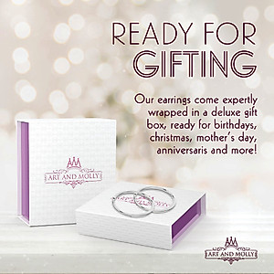 14k White Gold Round Flexible Small little Thin Continuous Endless Hoop Earrings Real Pure Gold Hoops 12mm (0.47 inch)