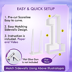 4FT Light Up Numbers Pre-Cut Frame Giant Marquee Numbers 1, Mosaic Numbers for Balloons, First 1st 21st Birthday Anniversary Decorations Party Decor