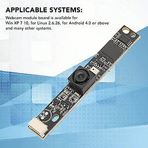 12MP Pixel Pinhole Lens USB Camera Module Board, Drive Device Mini Camera Module Sensor for Wide Angle 4K Conferences, for Win XP 7 10, for Linux 2.6.26, for Android