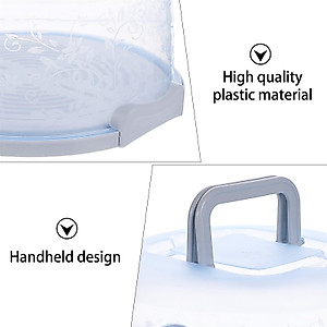 UracoN Round Carrier Plastic Cake Keeper, With Lid And Handle Cake Transport Container Plastic Cake Keeper With Lid Cake Decorating Kit (blue)