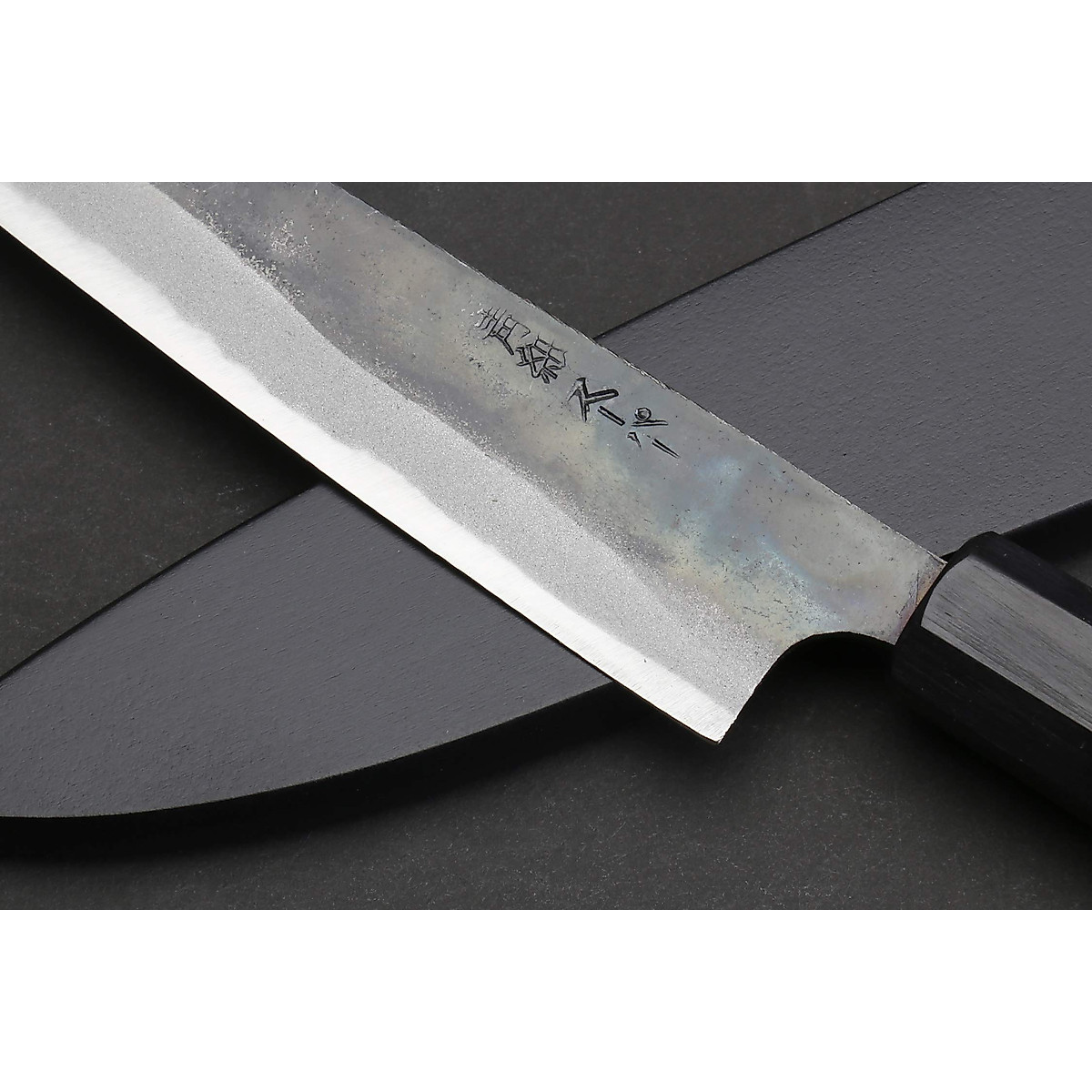 Yoshihiro Aogami Super Blue High Carbon Kurouchi Petty Kiritsuke Utility Knife (6'' (150mm) & Saya)