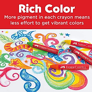 Faber-Castell Beeswax Crayons in Durable Storage Case, 24 Vibrant Colors
