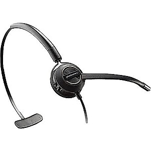 Plantronics - EncorePro HW540 Convertible Headet - Wired Convertible (3 wearing styles) Headset with Boom Mic - Connect to your PC and/or Deskphone, One Size, Black
