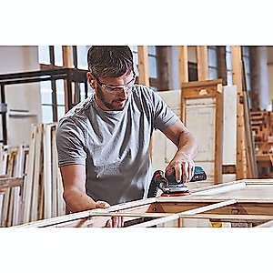 BOSCH GEX18V-5B15 18V Brushless 5 In. Random Orbit Sander Kit with (1) CORE18V 4 Ah Advanced Power Battery