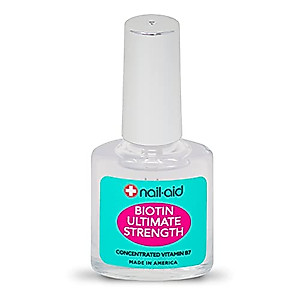 Nail-Aid Biotin Ultimate Strength - Nail Treatment & Strengthener - Clear, 0.55 Fl Oz (08873)
