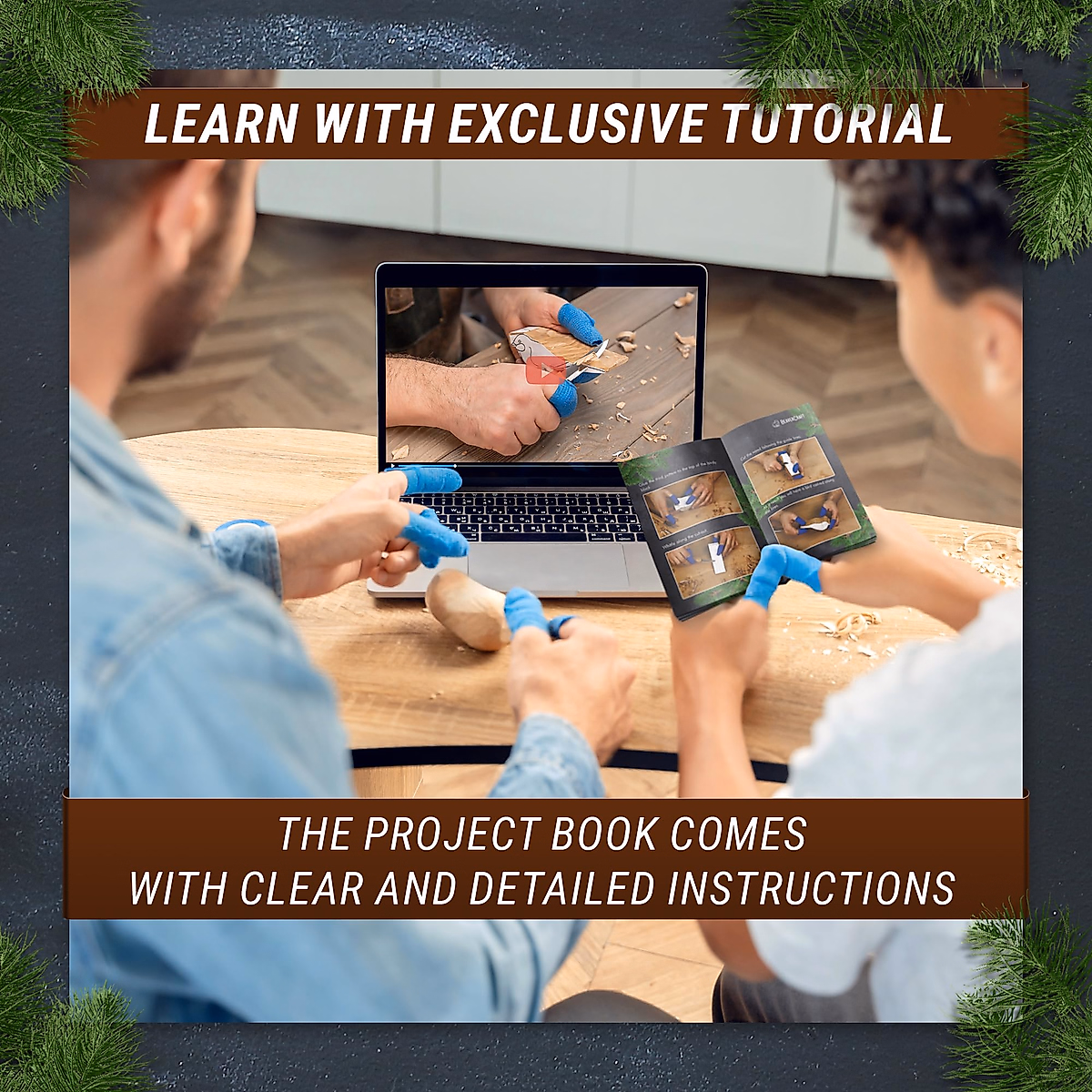 BeaverCraft, Wood Carving Kit Comfort Bird DIY - Complete Starter Whittling Knife Kit for Beginners Adults and Teens - Book Fun Project Carve Bird Hobby Whittling Knife - Learning Woodworking