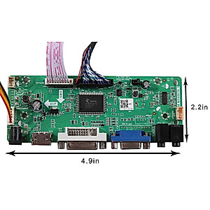 VSDISPLAY HD-MI VGA DVI Audio LCD Controller Board for 15.4" 17" B154PW01 B170PW03 1440x900 30Pin 1CCFL LCD Display