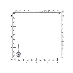 Silvershake 1.48ct. Natural Amethyst 925 Sterling Silver Victorian Style Leverback Dangle Earrings