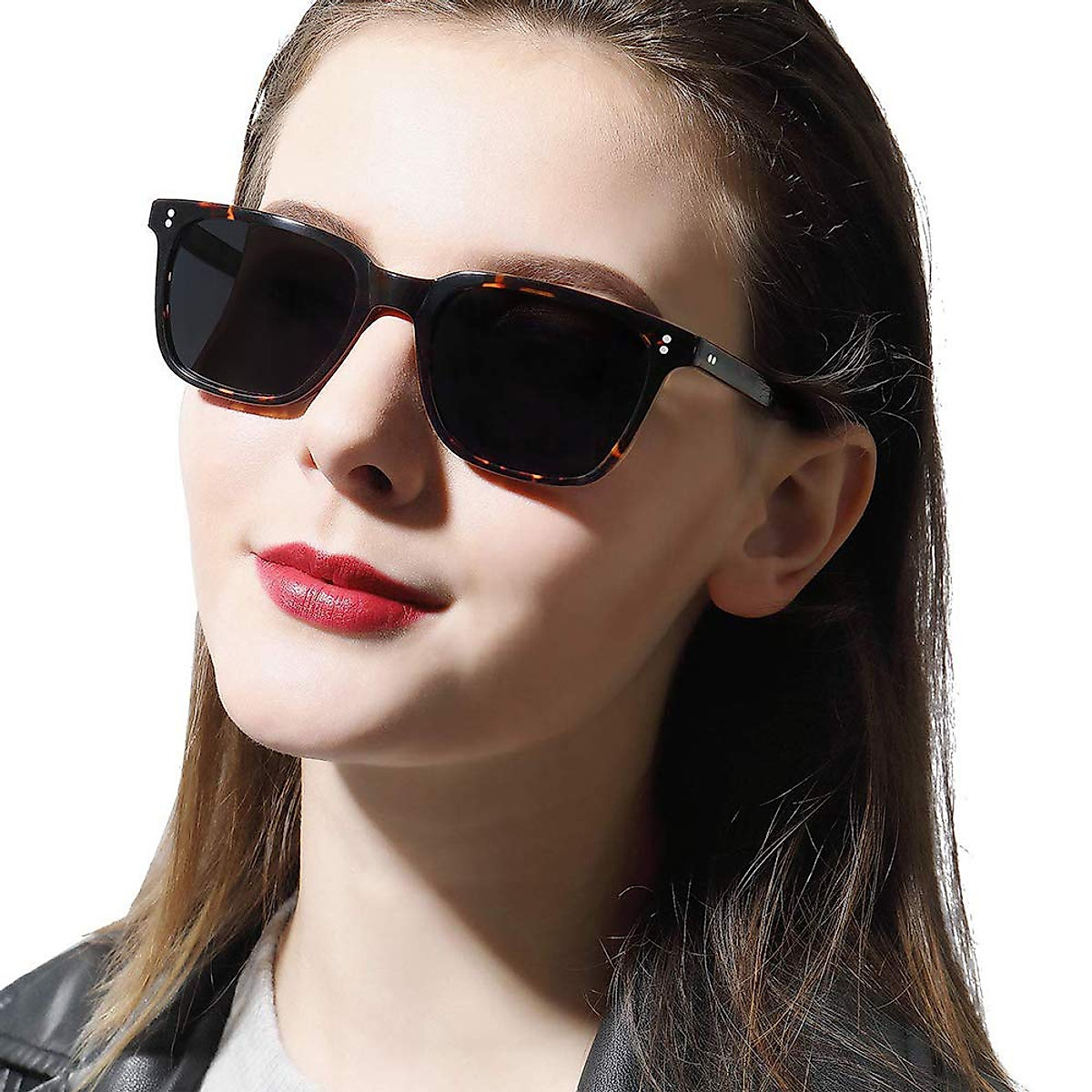 CARFIA Acetate Polarized Sunglasses for Women Small Face - AntiGlare UV400 Protection CA5354