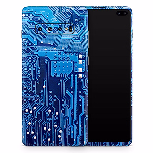 DesignSkinz Blue Cirtcuit Board V1 Protective Vinyl Decal Wrap Skin Cover Compatible with The Samsung Galaxy S20 (Screen Trim & Back Glass Skin)