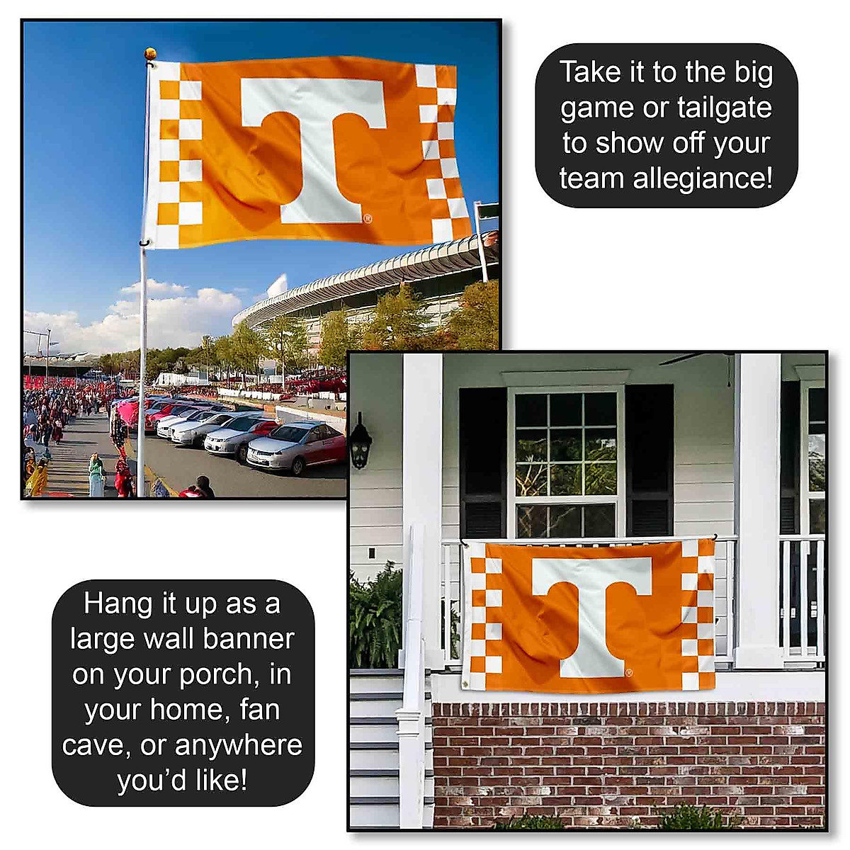 College Flags & Banners Co. Tennessee Volunteers Checkerboard Flag