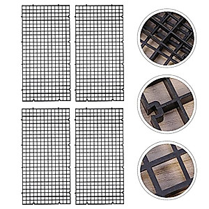 Mipcase 6pcs Plastic Fishes Plates Black Screen Fish Grids Baby Breeding Light Aquarium Separator Board Shrimp Diffuser Filter Filtration Mesh Grid Egg Tray Crate Partition Bottom Xcm