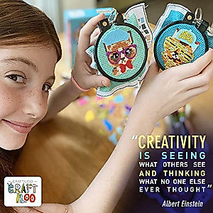 Cats 5 Stamped Cross Stitch Kits for Kids.Needlepoint Kits for Beginners. Embroidery Kit for Kids. Crossstitch Kit for Beginners and Girls (Cats)