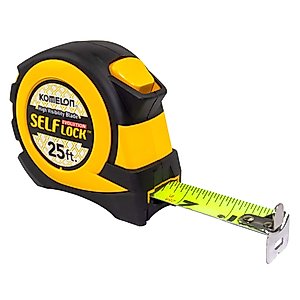 Komelon EV2825 25' x 1" Self-Lock Evolution Tape Measure, 1-Pack