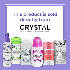 CRYSTAL™ Travel Stick Mineral Deodorant - Unscented Body Deodorant With 24-Hour Odor Protection, Non-Staining & Non-Sticky, Aluminum Chloride & Paraben Free, 1.5 FL OZ – (Pack of 2)