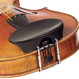 Flat Flesch All-Size Viola Chinrest - Ebony with Standard Bracket