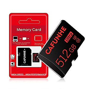 Micro SD Card 512GB Class 10 High Speed Memory Card 512GB TF Card with a SD Card Adapter for Tablet Computer/Phone/Surveillance Tachograph Drone/Action Camera