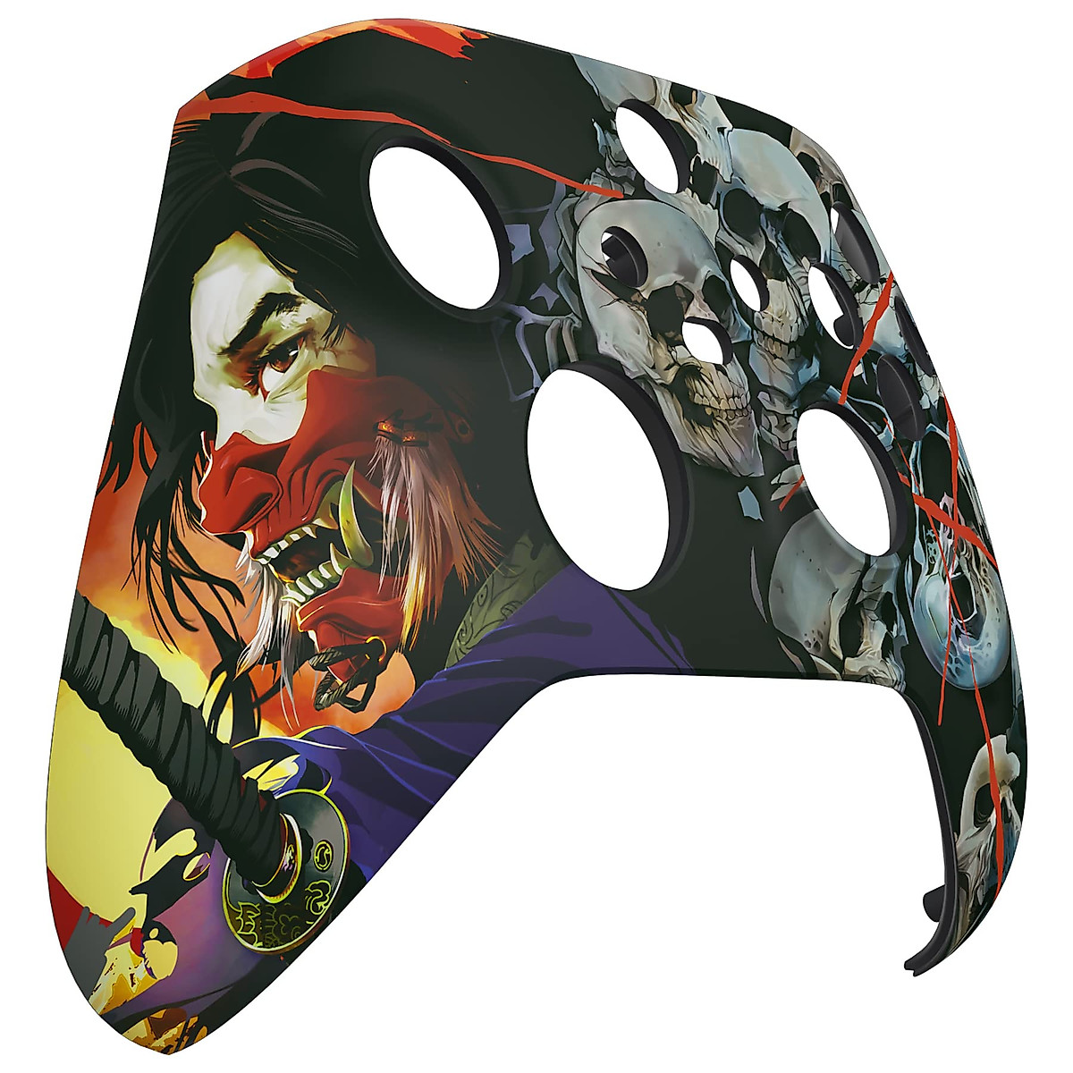 eXtremeRate Replacement Shell for Xbox Series X & S Controller - Unleash Your Style - Ghost of Samurai Custom Acessories Front Housing Cover for Xbox Core Controller Wireless [Control NOT Included]
