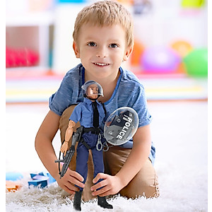 Click N' Play 12" Police Officer Action Figure Playset with Accessories.