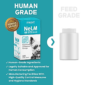 Mepet Gut Support for Dogs - Mouth Dissolving Strips, Gut and Digestive Health with nF1 Lactobacillus, Probiotic - Anti Diarrhea, Boost Immune System - Allergens and Additives Free - Beef, 30 Strips