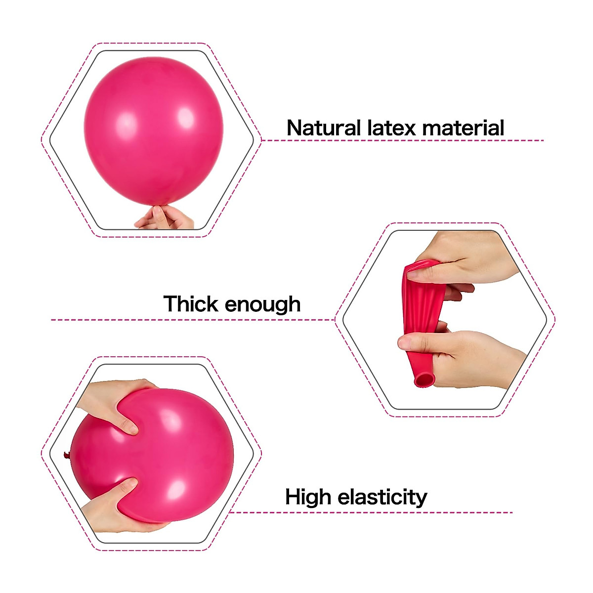 Aooxpok Hot Pink Balloon Garland Arch Kit,146Pcs Hot Pink Balloon Macaron Pink Balloon Gold Balloon for Graduation Baby Shower Birthday Wedding Gender Reveal Party Decorations