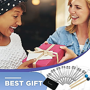 Lrowvenu Chakra Tuning Forks Set, 7 Chakra and 1 Soul Purpose Weighted Tuning Forks for Cosmic Octave, Aluminum Alloy, Sound Healing Instruments, Silver by Lrowvenu