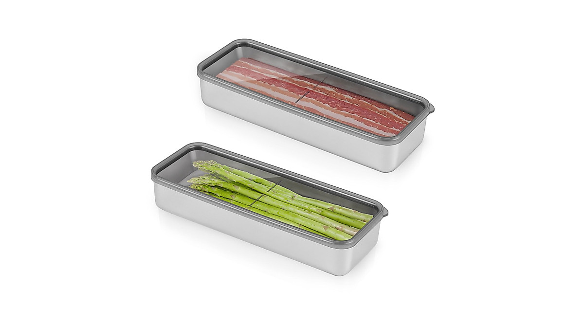 Stainless Steel Bacon Container with Airtight Seal - Keep Food Fresh