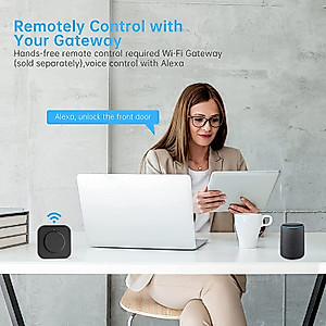 Smart Lock, SMONET Fingerprint Door Lock with Adjustable Handle, Bluetooth Electronic Digital Deadbolt Lock with Keypad, IC Cards, Code, Fingerprint, App and Key Works with Alexa for Home Apartment