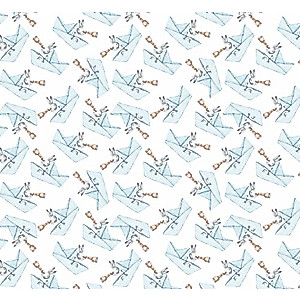Stesha Party Nautical Bunny Baby Gift Wrapping Paper - Folded Flat 30 x 20 Inch (3 Sheets)