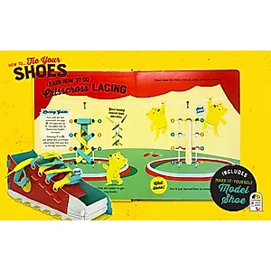 2-Pack How To... Board Books - How to Tie Your Shoes & How To Tell Time, Interactive Educational Bundled Set, Ages 3-9