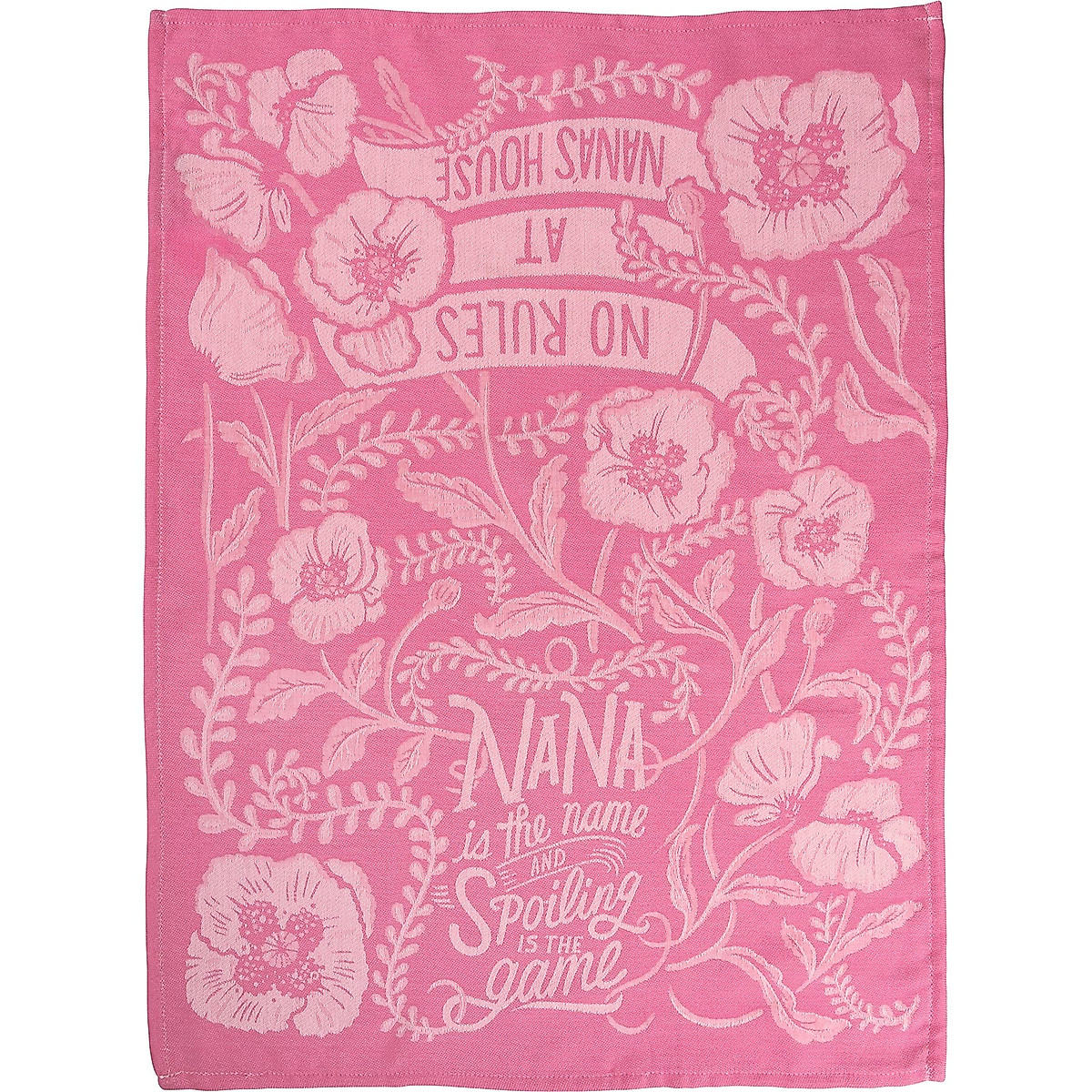PBK Nana is The Name Spoiling is The Game Kitchen Towel No Rules at Nana's House Dishtowel for Nana Decor, Drying Hands Dishes Kitchenware, Pink