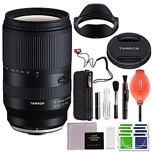 Tamron 18-300mm f/3.5-6.3 Di III-A VC VXD Lens for FUJIFILM X with Advanced Accessory and Travel Bundle (Tamron USA 6-Year Warranty)