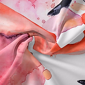 AILONEN Flamingo Duvet Cover Set King Size,Tropical Flamingo Pattern Bedding Set for Kids Boys Girls,Flamingo Pattern Comforter Cover Set,1 Quilt Cover 2 Pillowcases 3 Piece