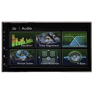 6.8” Double Din Complete Radio Kit Package for Nissan Altima 2007-2012 with Touchscreen Radio, Apple CarPlay, Android Auto, Bluetooth, Rear Camera Input, Dash Kit, Harness and Antenna Adapter