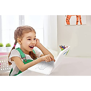 LEXiBOOK JC598i13 Educational and Bilingual Laptop Arabic/English-Toy for Child Kid (Boys & Girls) 124 Activities, Learn Play Games and Music-White/Blue