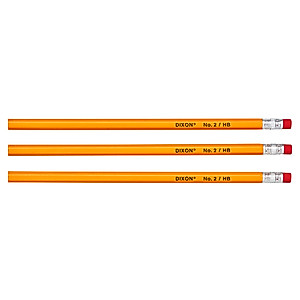 Dixon No. 2 Yellow Pencils, Wood-Cased, Black Core, #2 HB Soft, 12-Count (14402)