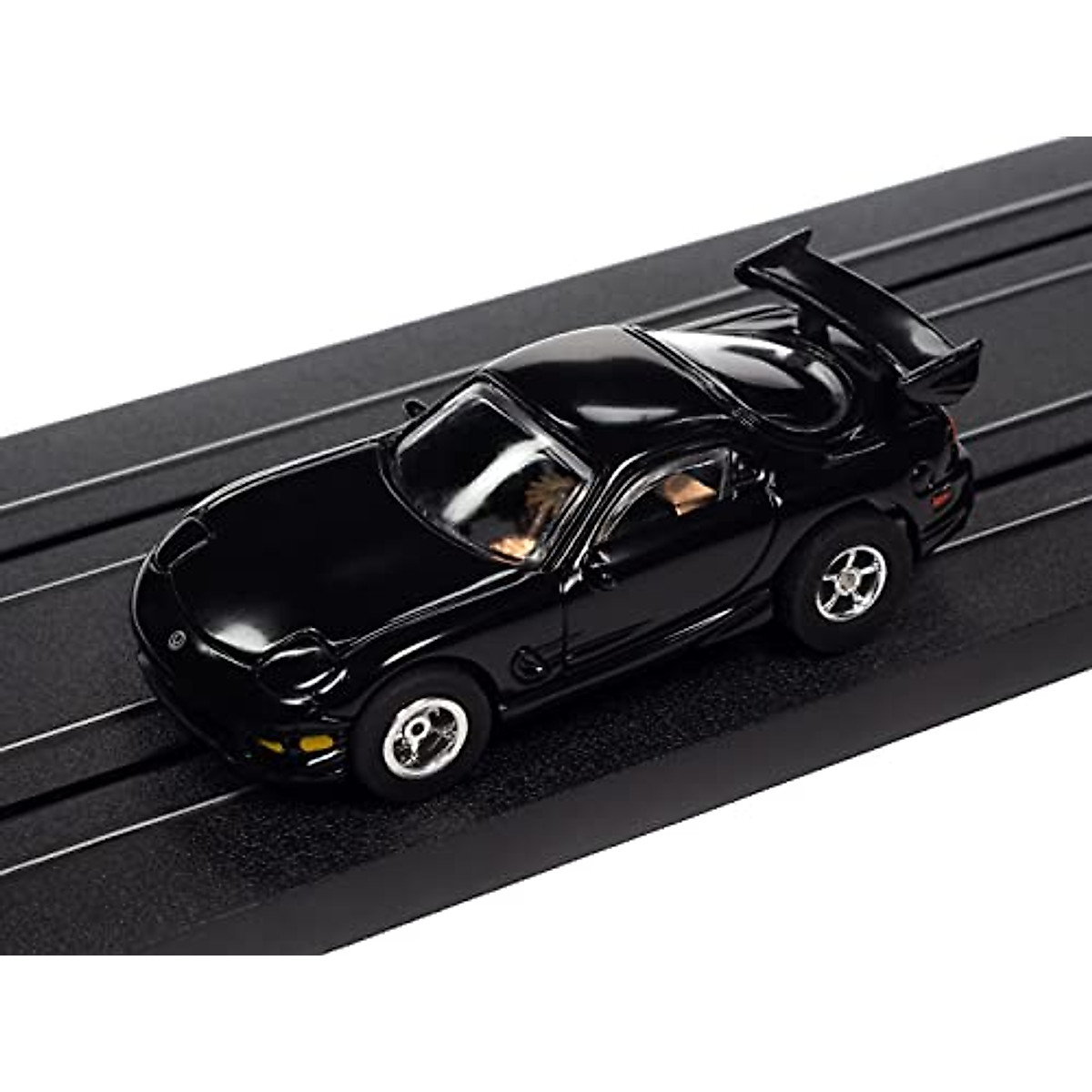 Auto World Xtraction R34 1995 Mazda RX-7 Black HO Scale Slot Car