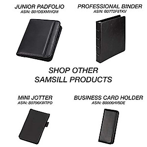 Samsill Professional Padfolio Bundle, Includes Removable Clipboard, 0.5-Inch Round Ring Binder with Secure Zippered Closure and 10.1 Inch Tablet Sleeve, Black, Full Size (70829)