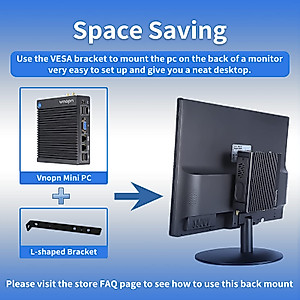 VNOPN Mini PC Intel N3150 Quad Core,Fanless Mini Computer 8G DDR3 128G SSD Windows 10 Pro with License,Dual NIC Ports Micro PC, Desktop PC Support Triple Display, Dual Band WiFi BT4.2
