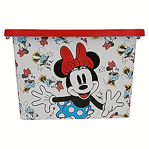 Stor ST-02804 02804 Minnie Mouse Click 7L Storage Box, Cartoons, Multicoloured, Mediano