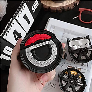 Case Cover for Apple AriPods Pro, AriPods Car Wheel Case Compatible with Apple AriPods 1 Earbuds Accessories for Apple AriPods 2 (AirPods Pro,Red)