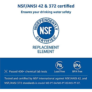 Waterdrop WD-PF-01A Plus NSF Certified Replacement Filters for All Waterdrop Pitcher Filtration System, Last Up to 3 Months or 200 Gallons, 2 Pack